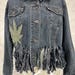 Upcycled Denim Marijuana Leaves Jacket -XL - Etsy