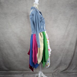 Upcycled Long Flowy Denim and Fabric Jacket- Small - Etsy