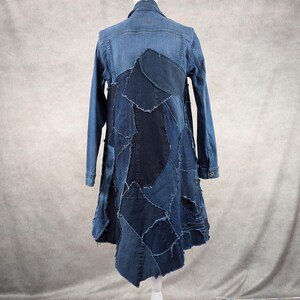 Upcycled Long Denim Patchwork Jean Jacket- Medium - Etsy