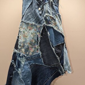 Upcycled Long Denim Patchwork Vest/duster Medium - Etsy