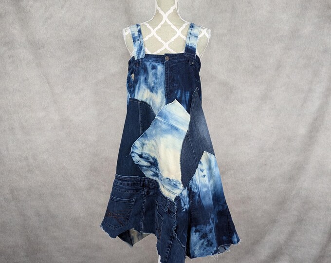 Upcycled Denim Patchwork Dress - Medium - Etsy