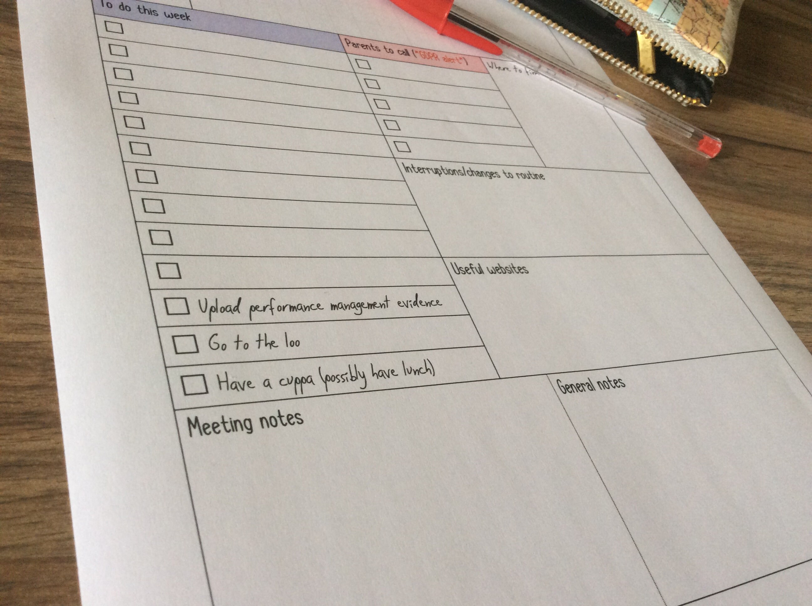 Teacher's Weekly Planner - Etsy