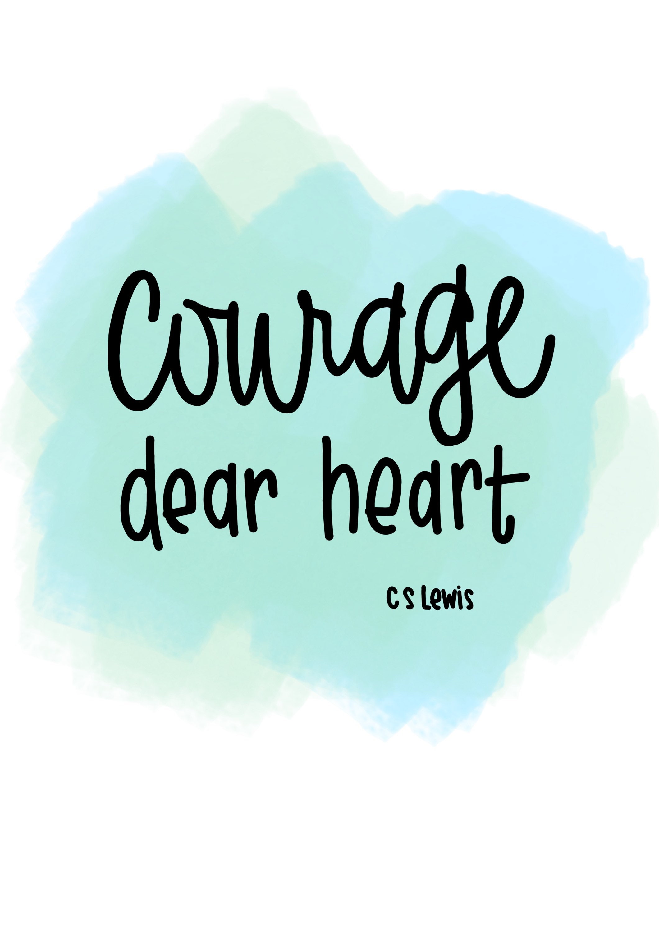 Poster: Courage Dear Heart - Etsy