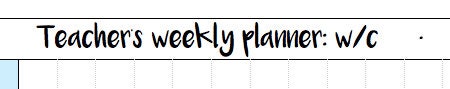 Teacher's Weekly Planner - Etsy