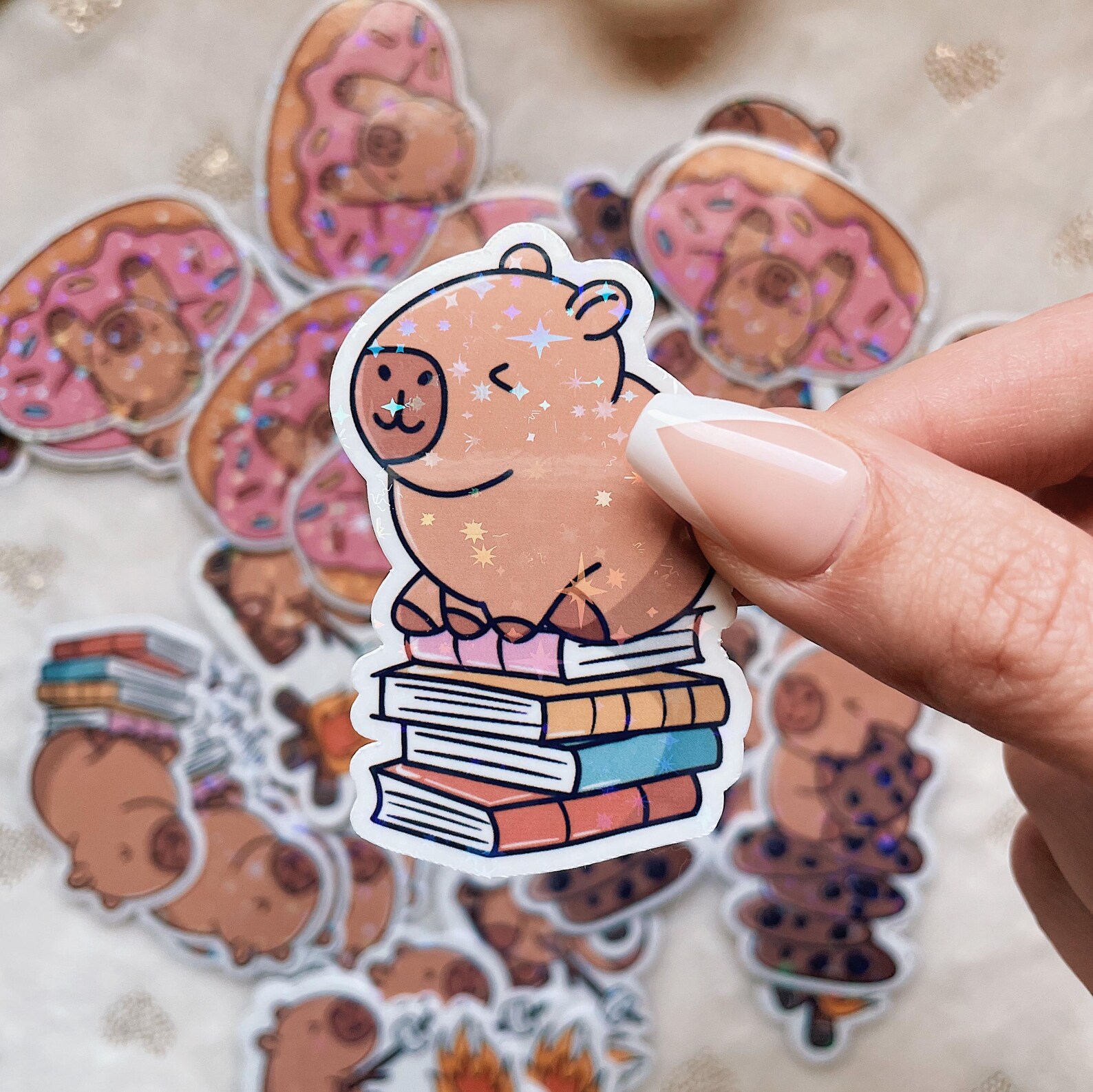 Cute Capybara Stickers, Vinyl Sticker for Laptop, Water Bottle ...