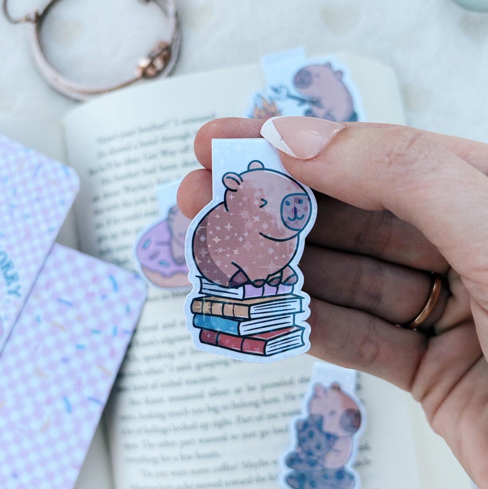 Capybara Bookmark, Cute Bookish Merch, Gift for Capybara Lover ...