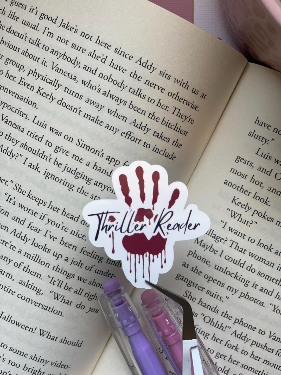 Thriller Bookish Sticker, Small Gifts, Gifts for Book Lovers, Thriller ...