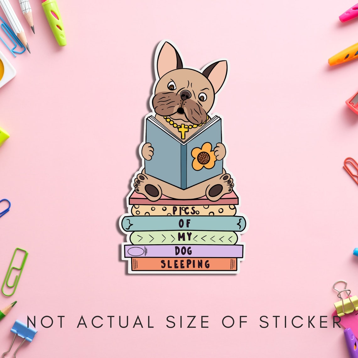 Dog Reading Sticker, Bookish Sticker, Cute Dogs, Kindle Stickers ...