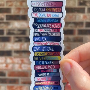 Bookstack Sticker, Small Gifts, Gifts for Book Lovers, Thriller Books ...