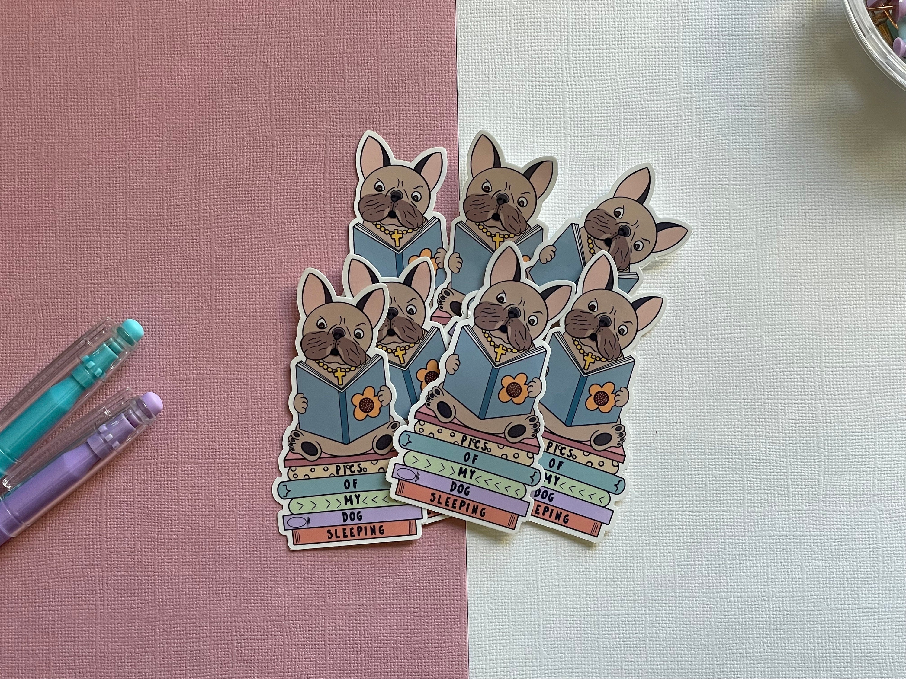 Dog Reading Sticker, Bookish Sticker, Cute Dogs, Kindle Stickers ...