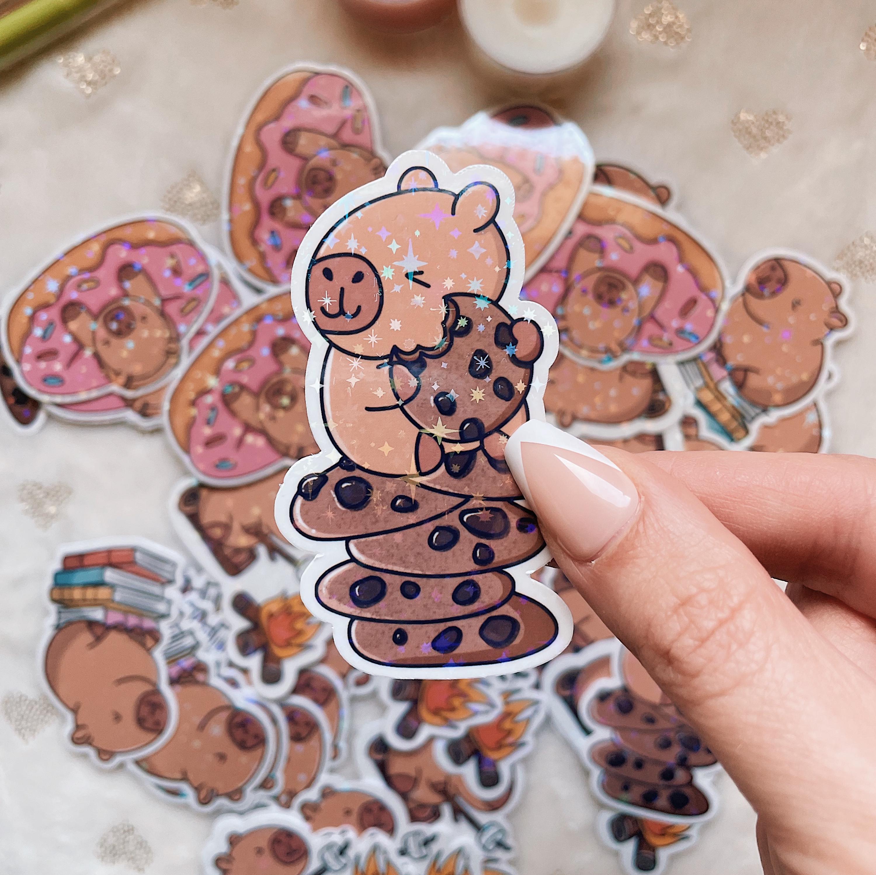 Cute Capybara Stickers, Vinyl Sticker for Laptop, Water Bottle ...