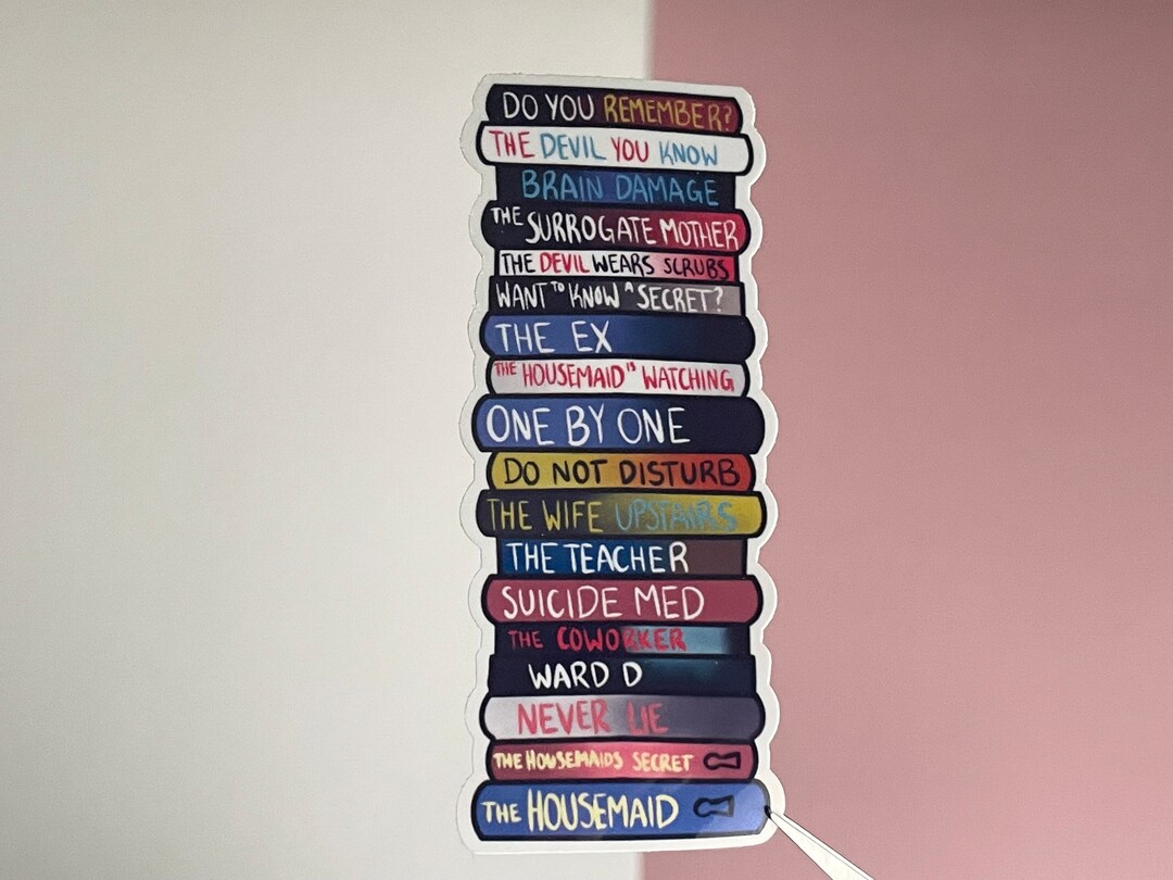 Bookstack Sticker, Small Gifts, Gifts for Book Lovers, Thriller Books ...