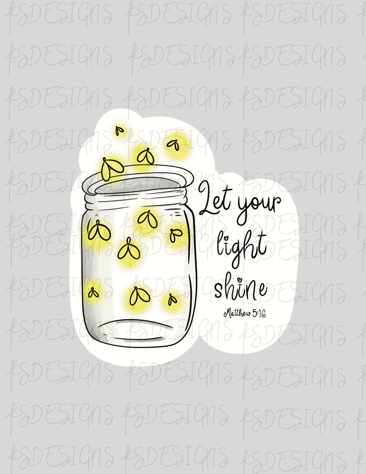 Let Your Light Shine, Cute Christian Sticker, Faith Stickers, Bible ...
