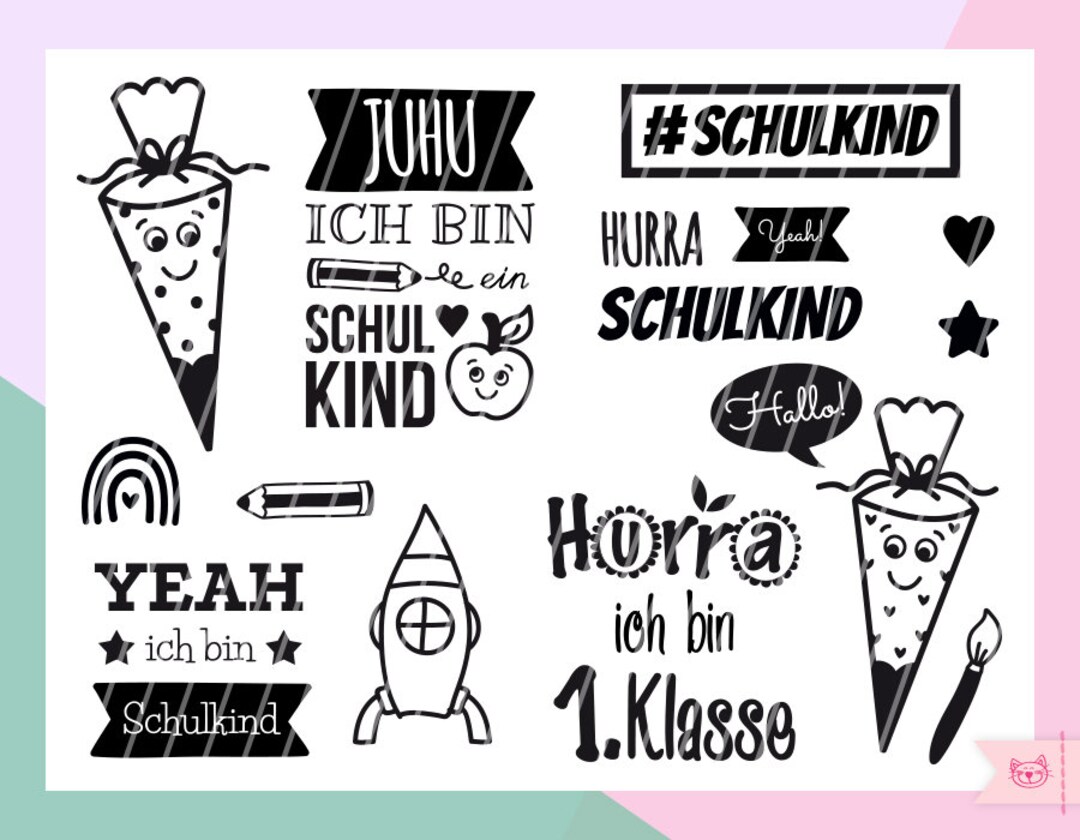 Plotter File School Enrollment Set SVG File School Child Enrollment ...