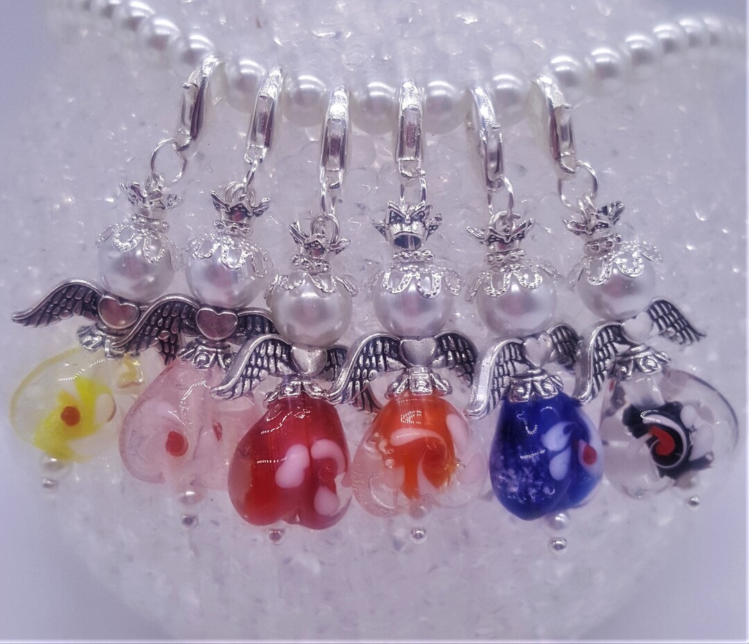 5 / 10 Guardian Angel Craft Set With Lampwork Beads. Make Heart-shaped ...