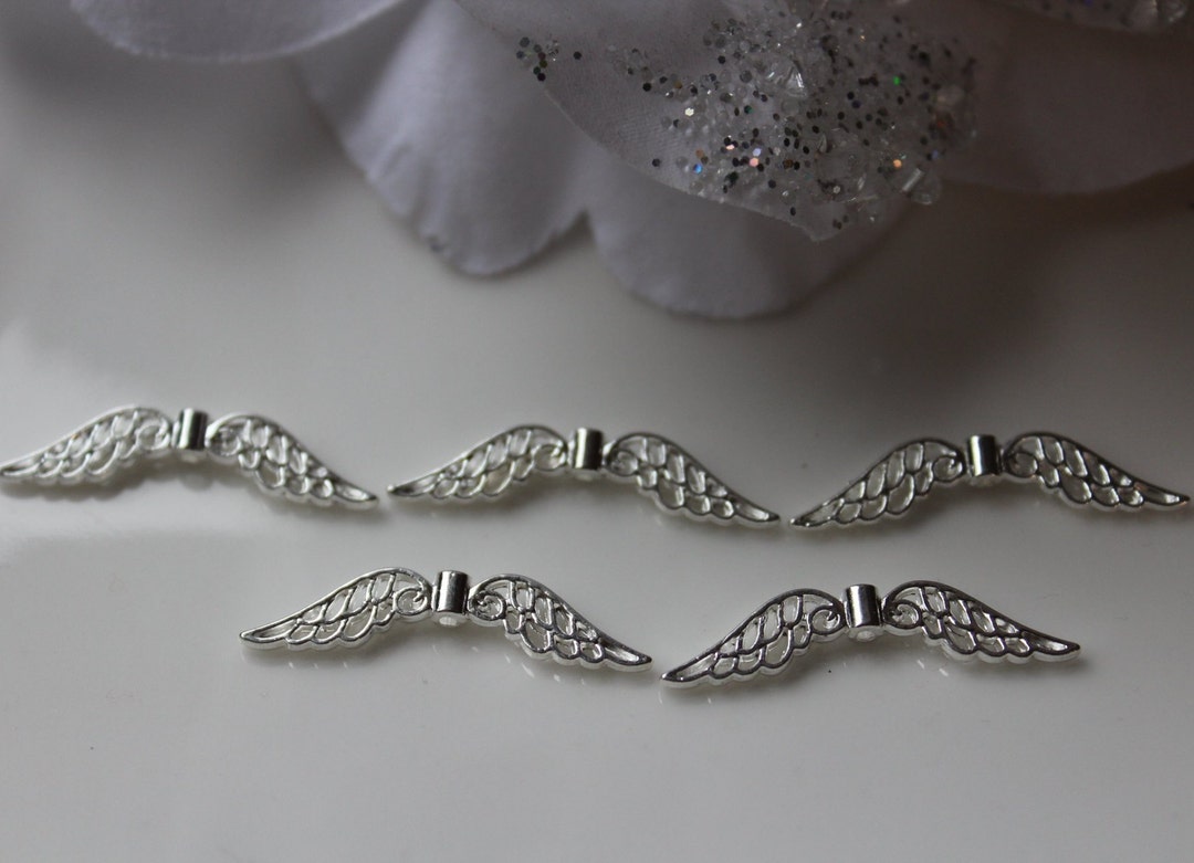 30 / 50 / 100 Angel Wings, Filigree Angel Wings 32 X 1 Mm Metal Beads ...
