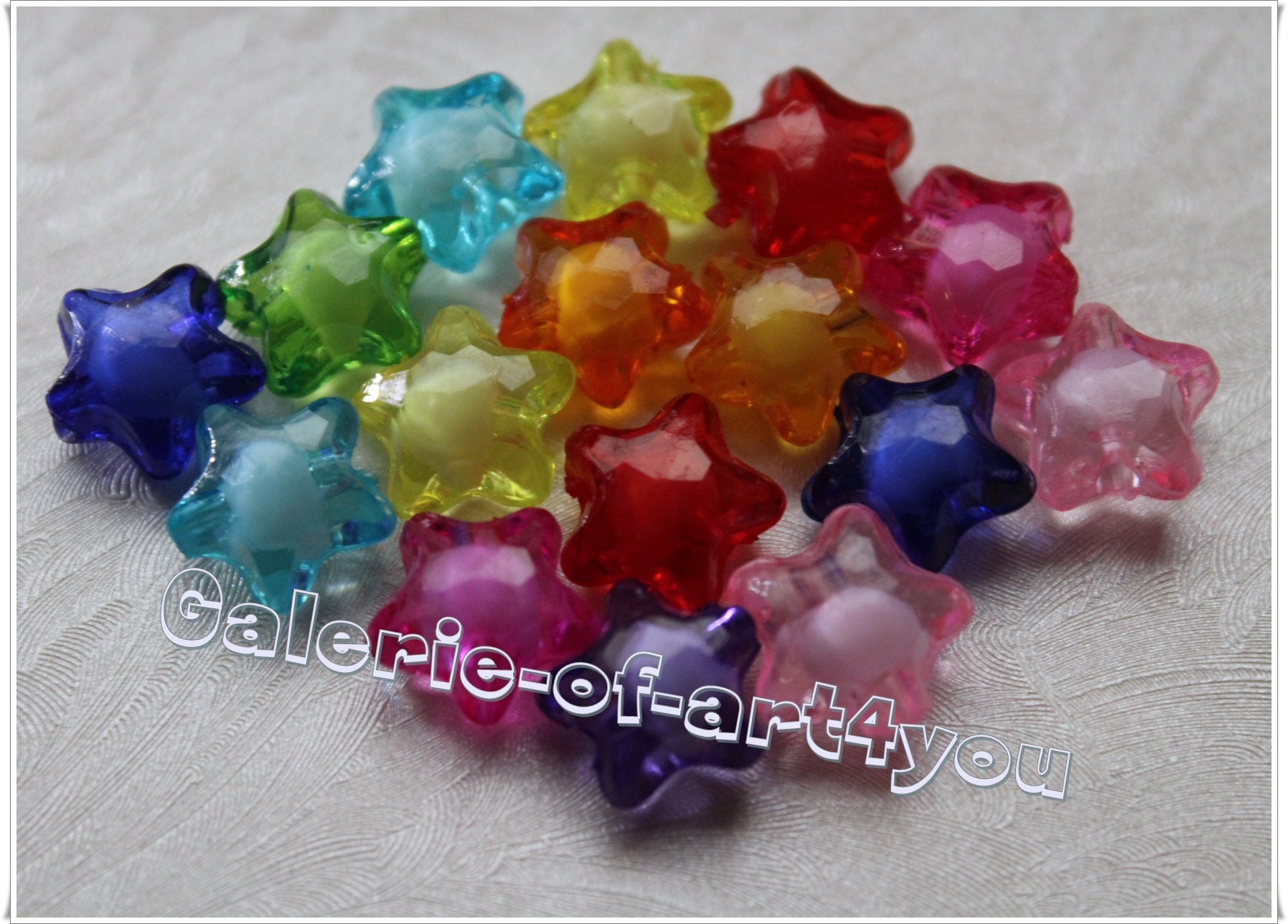 50 / 100 Transparente Acryl Perlen Sterne 12 mm x 11 mm - Etsy.de