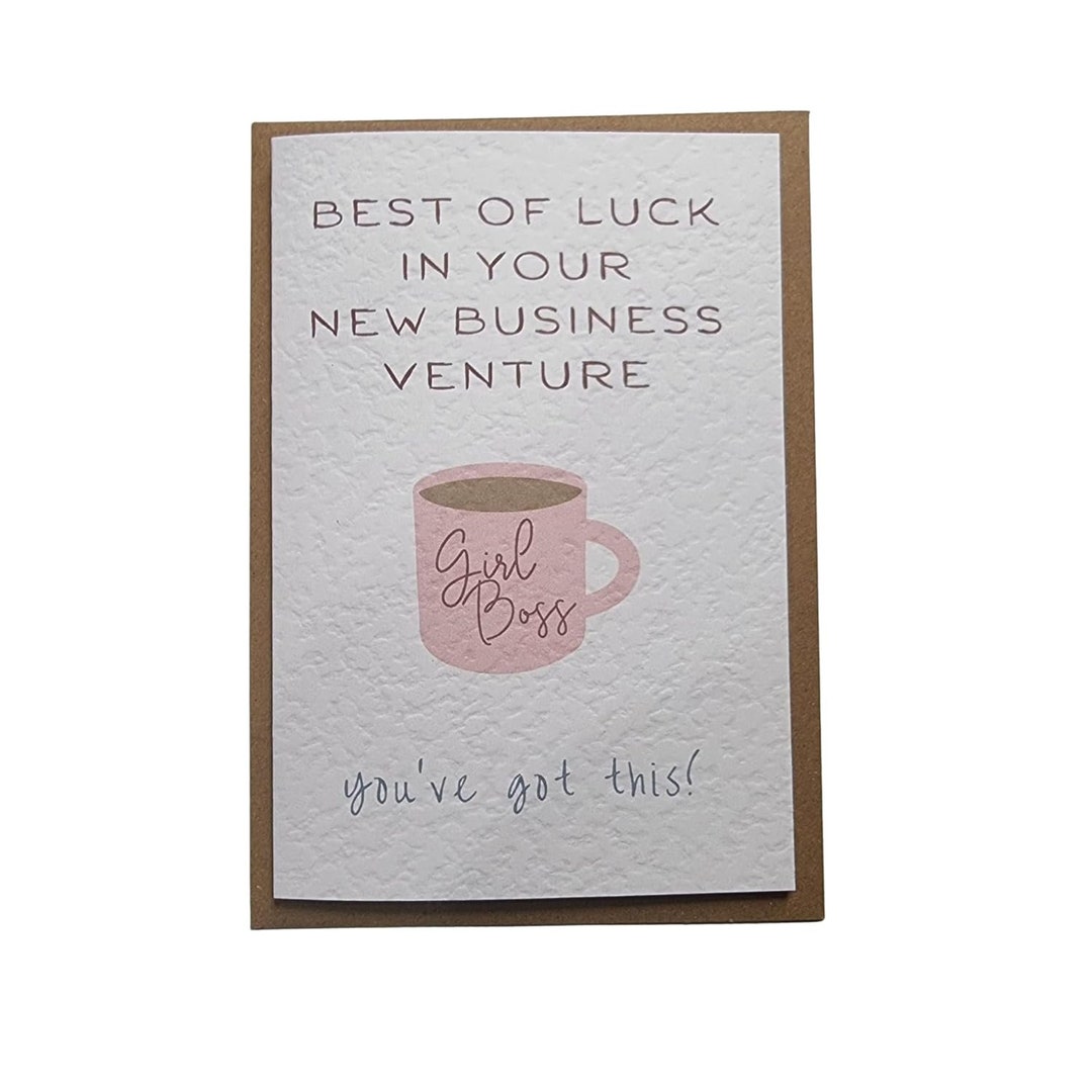 Best of Luck in Your New Business Venture Card - Girl Boss - Good Luck ...