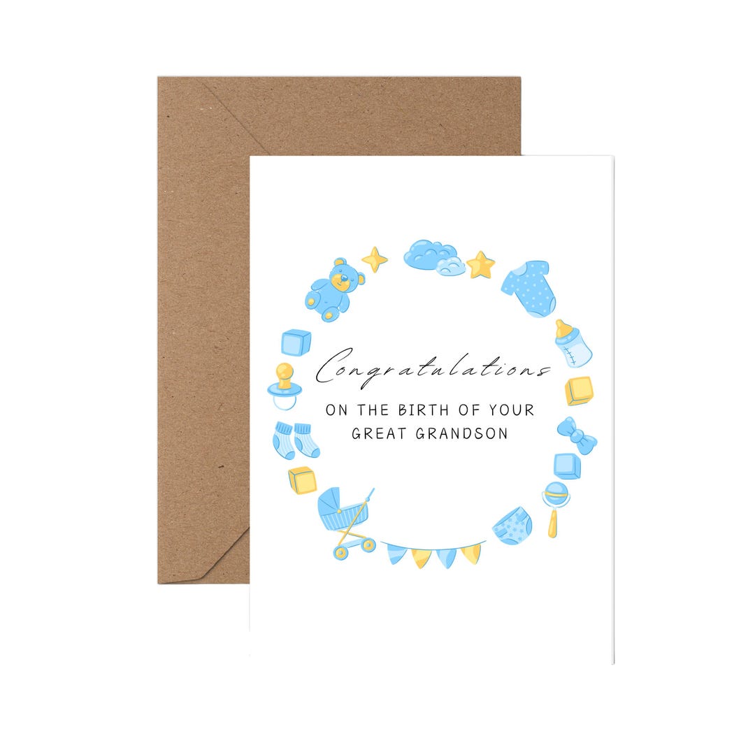 Congratulations of the Birth of Your Great Grandson - New Great ...
