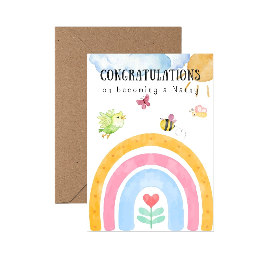 Congratulations on Becoming a Nanny Card - Perfect for New Grandmothers ...