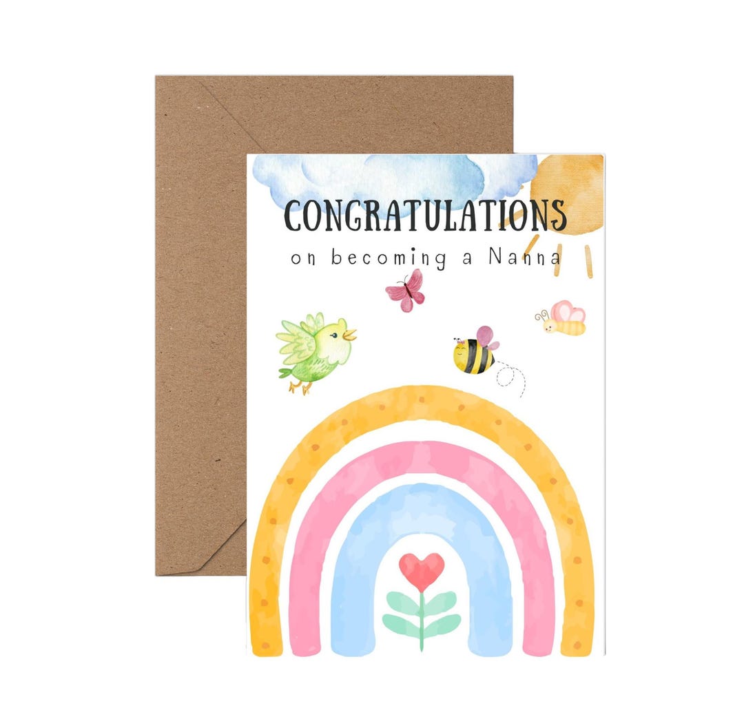Congratulations on Becoming a Nanna Card - Perfect for New Grandmothers ...