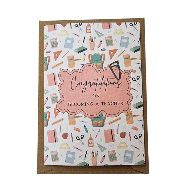 Congratulations on Becoming a Teacher - Etsy UK