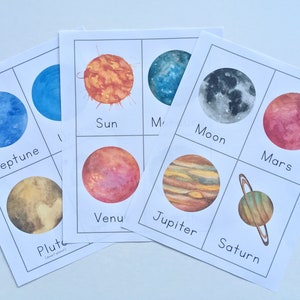 Solar System Flash Cards and Poster | Our Planets Printable Resource - Etsy