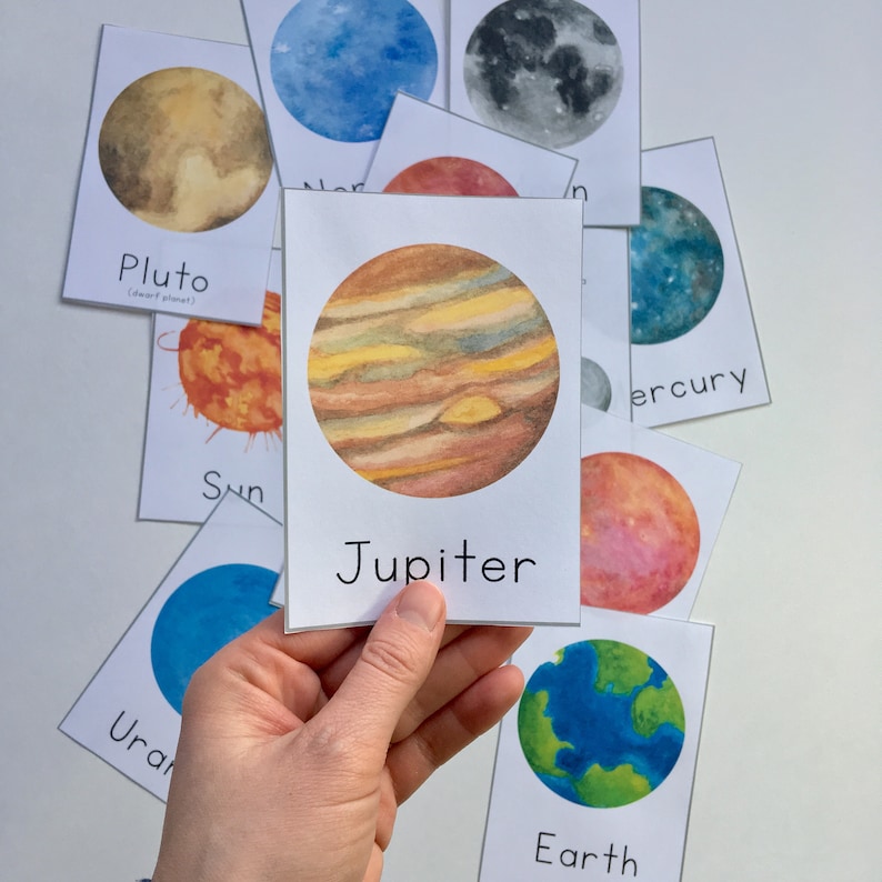 Solar System Flash Cards and Poster | Our Planets Printable Resource - Etsy