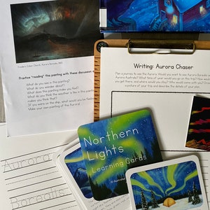 Northern Lights Learning Cards: Aurora Borealis Study (digital Download ...