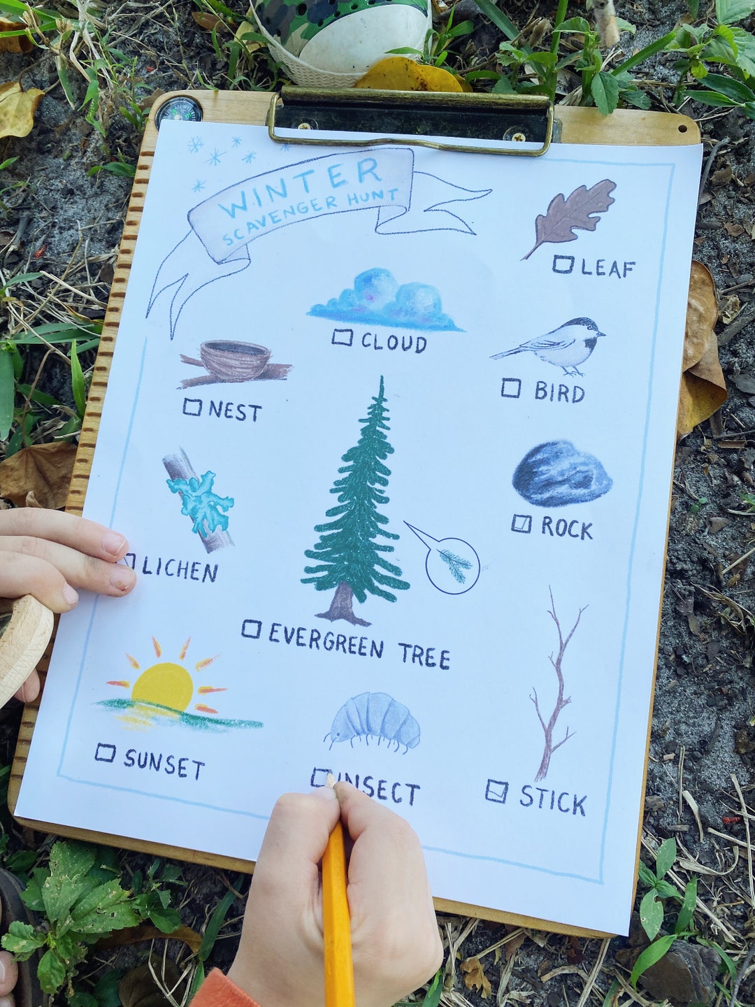 Winter Nature Scavenger Hunt Printable, Nature Scavenger Hunt, - Etsy