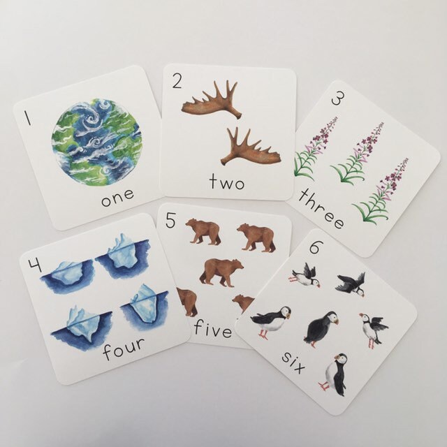 Alaska Counting Cards Preschool Counting Cards Homeschool | Etsy