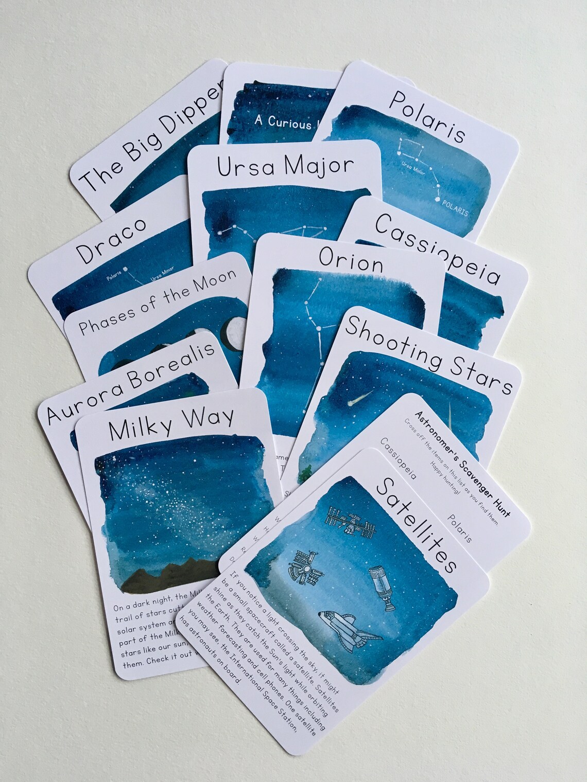 Night Sky for Kids Astronomy Cards for Kids Constellation - Etsy