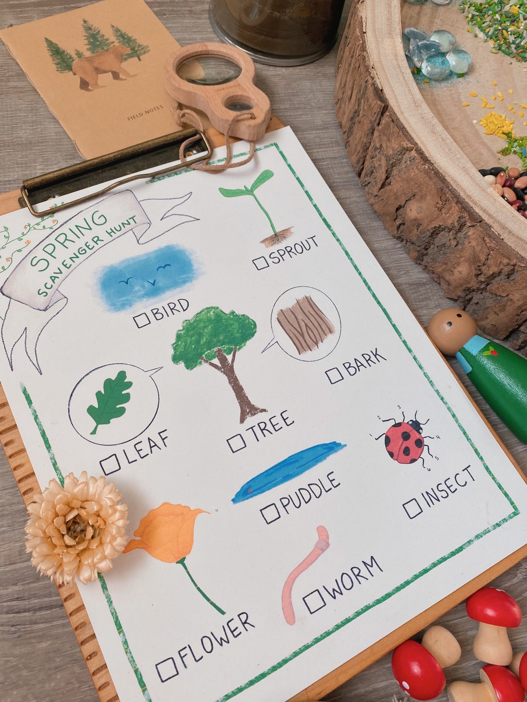 Spring Nature Scavenger Hunt: Printable Outdoor Activity (digital ...