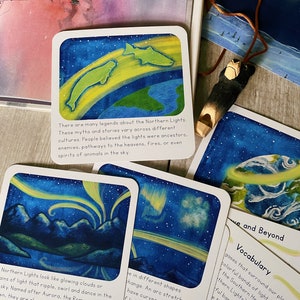 Northern Lights Learning Cards | Etsy