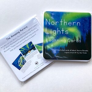 Northern Lights Learning Cards | Etsy