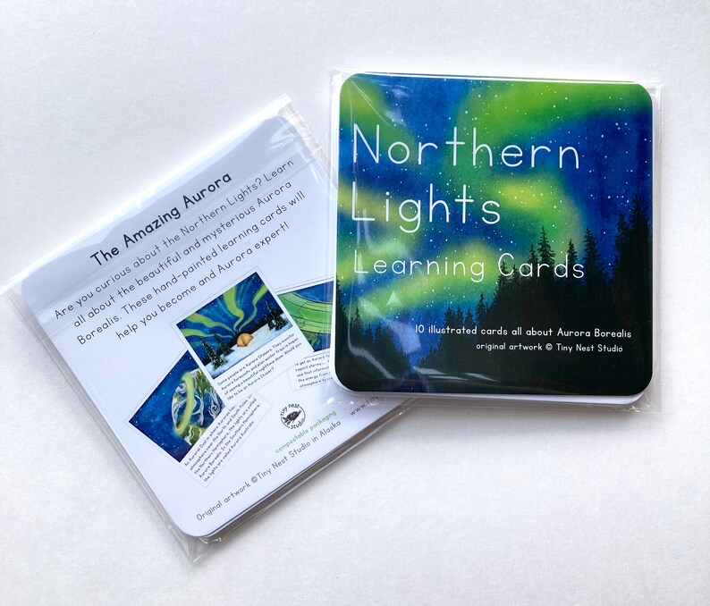 Northern Lights Learning Cards - Etsy