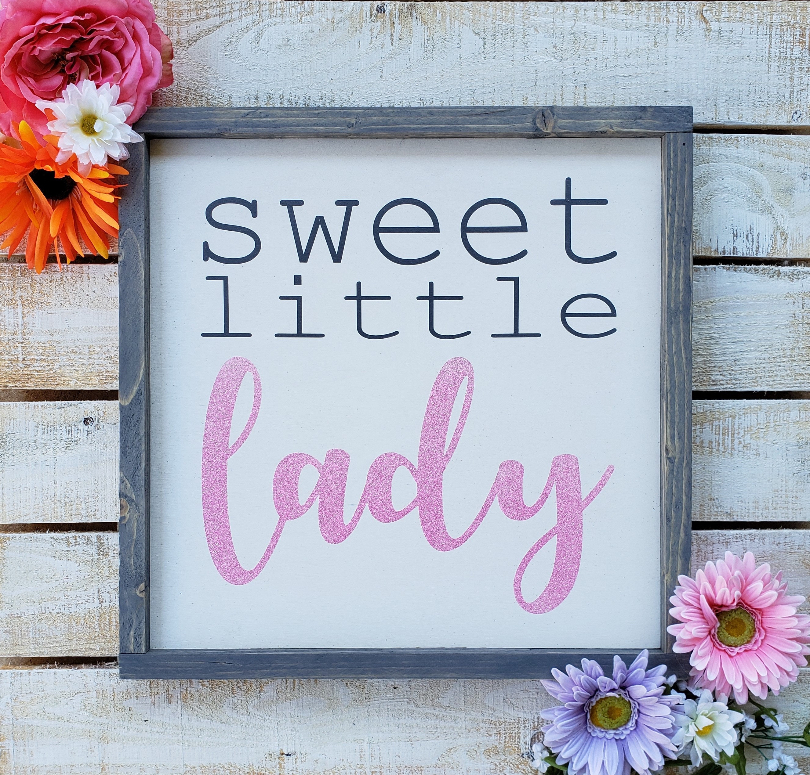 Sweet Little Lady Custom Wood Sign Personalized Baby Girl | Etsy