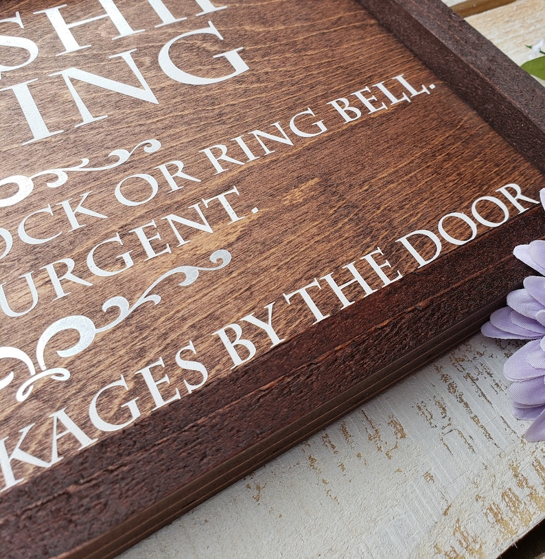 Night Shift Front Door Do Not Disturb Sign Custom Handmade - Etsy