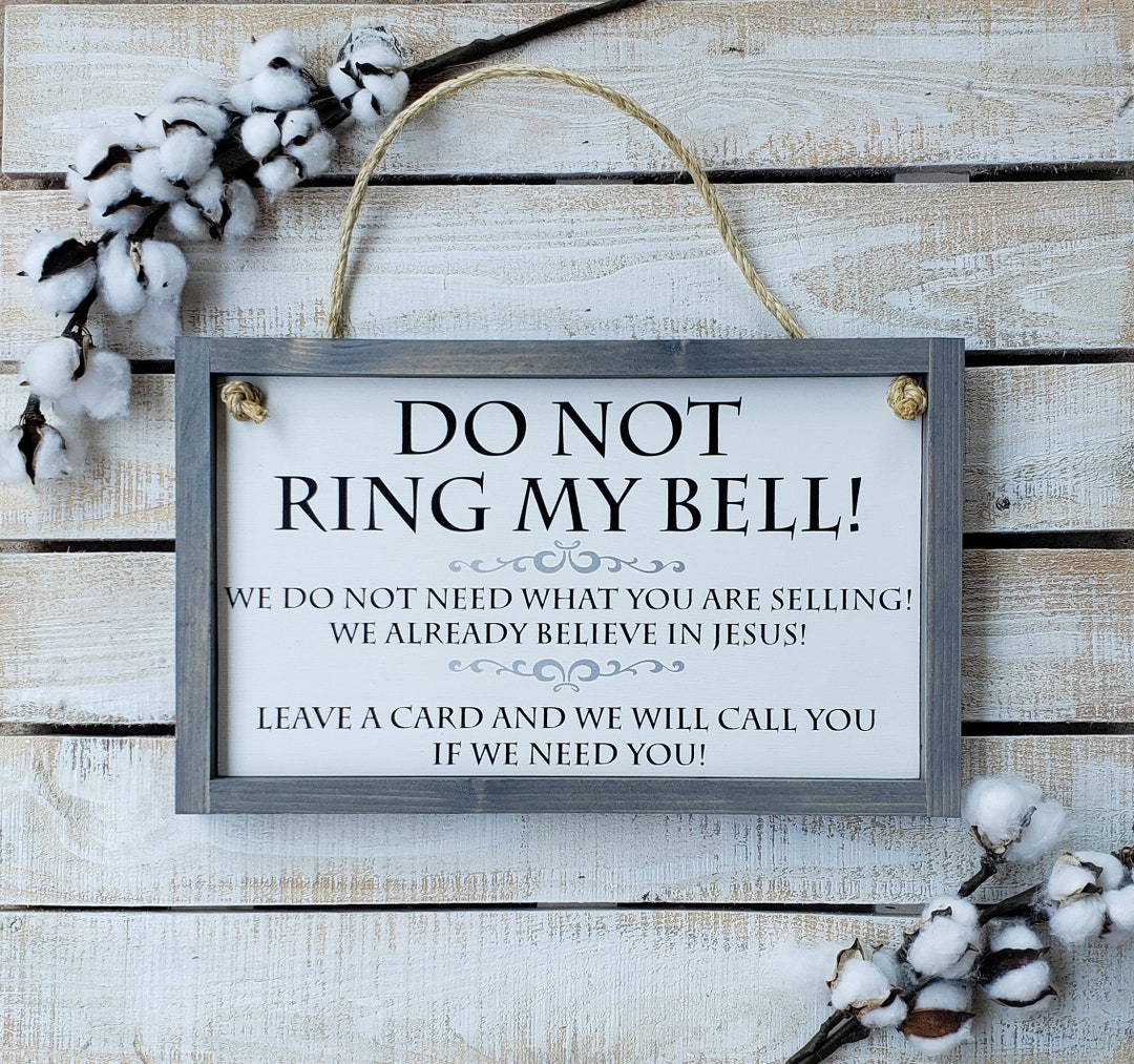Do Not Ring My Bell Front Door Sign| Do Not Disturb Door Sign | No ...
