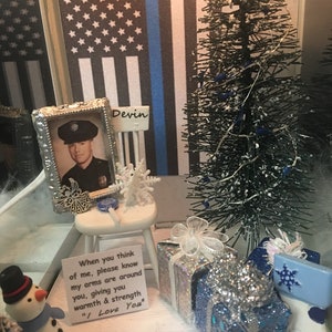 Police Officer Memorial Lighted Lantern Back the Blue Forever | Etsy