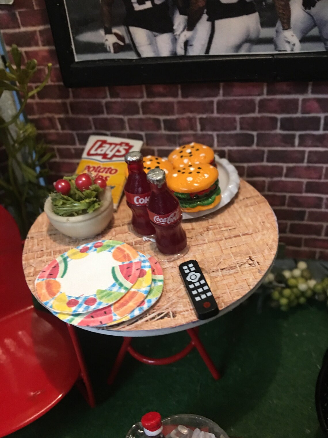 Outdoor Bbq Display Includes...bbq Grill Picnic Tablelawn - Etsy