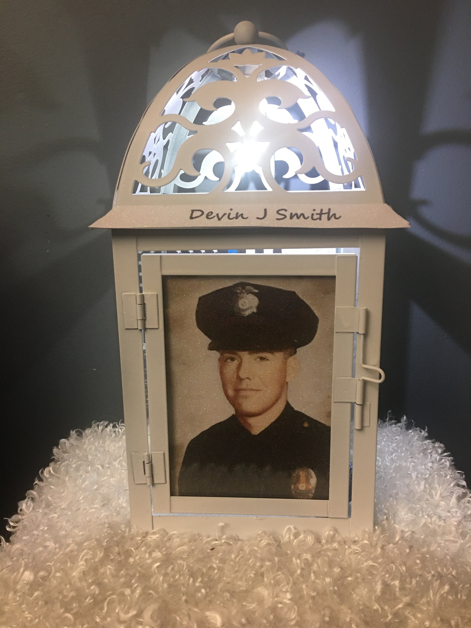 Police Officer Memorial Lighted Lantern Back the Blue Forever | Etsy
