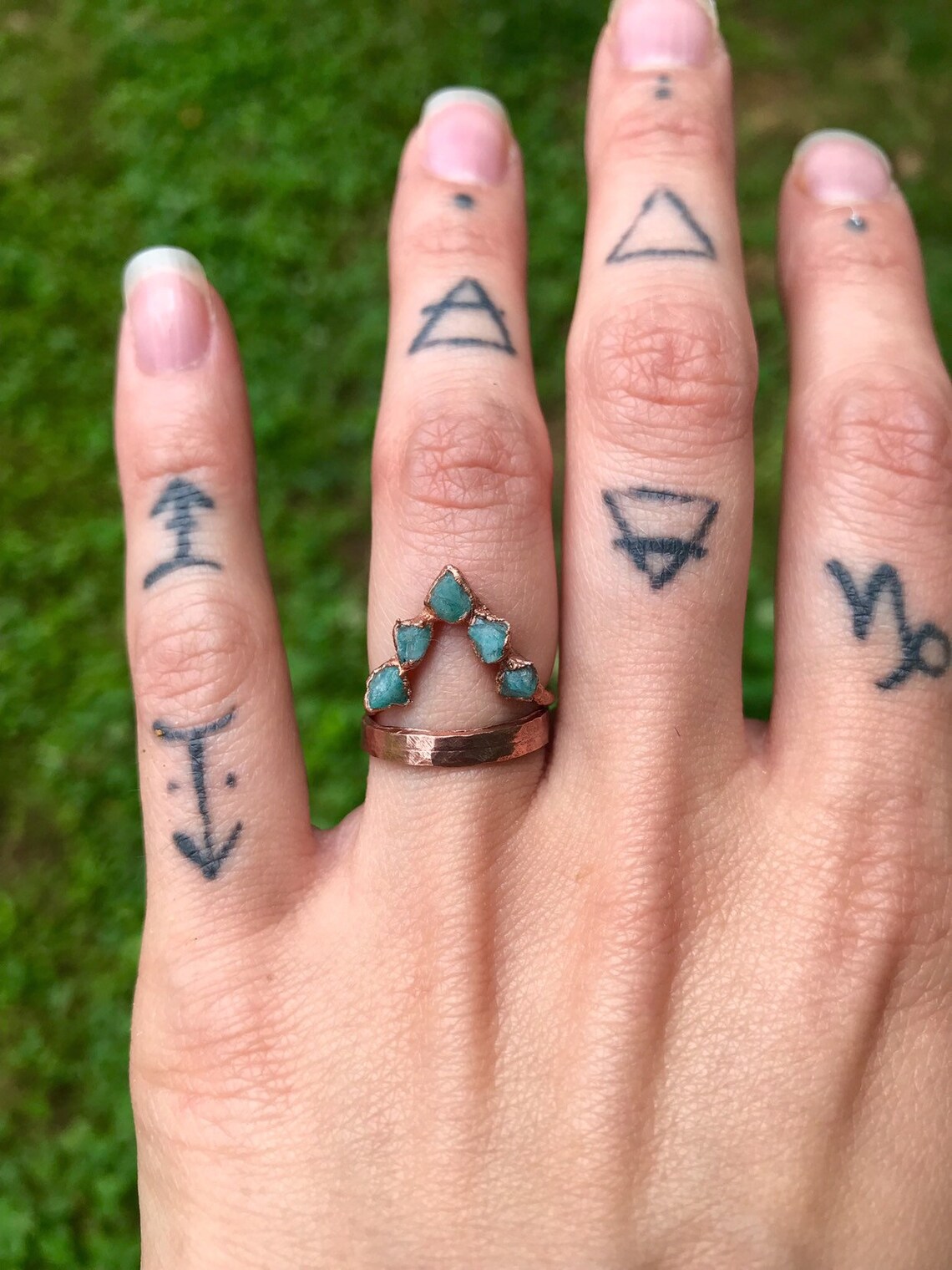 Stackable Boho Rings/unique Engagement Set/raw Stone Rings | Etsy