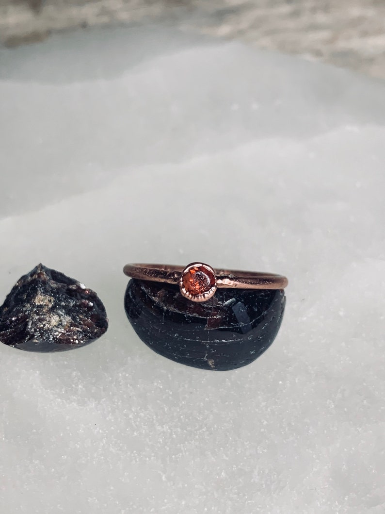Tiny Garnet Stacking Rings/ Dainty Stacking Rings/ Garnet - Etsy