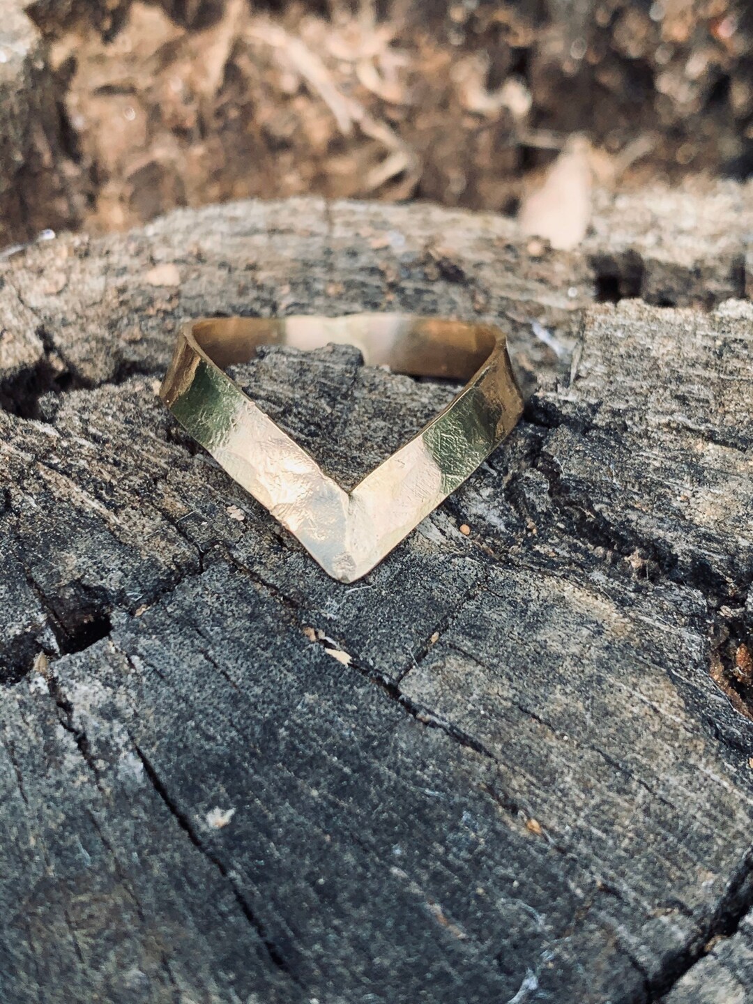 Hammered Chevron Wedding Band Chevron Stacking Band Thick Gold Chevron ...