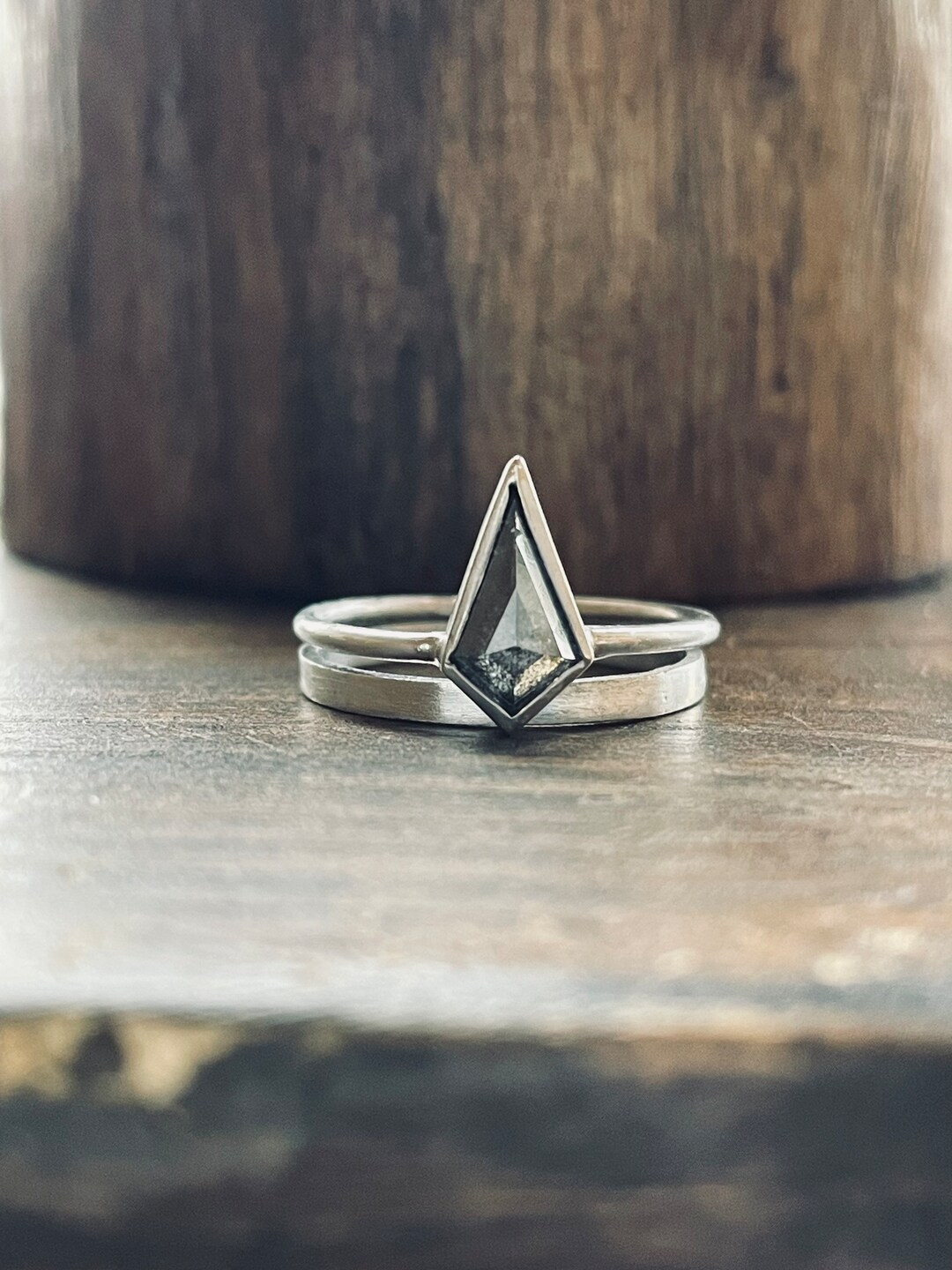 Ready to Ship! Geometric Engagement Ring|kite Diamond Bridal Set ...