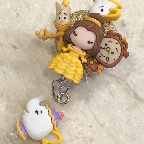 Princess Crown Rhinestone ID Badge Holder Retractable Reel - Etsy