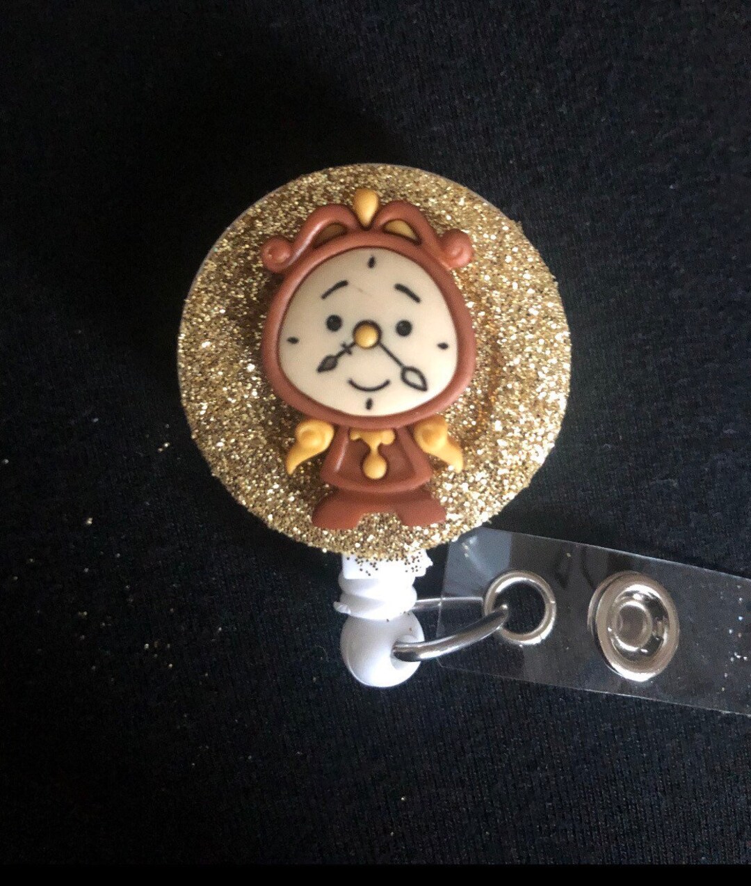 Cute Clock Cogs ID Reel Badge Holder With Retractable Reel Student ...