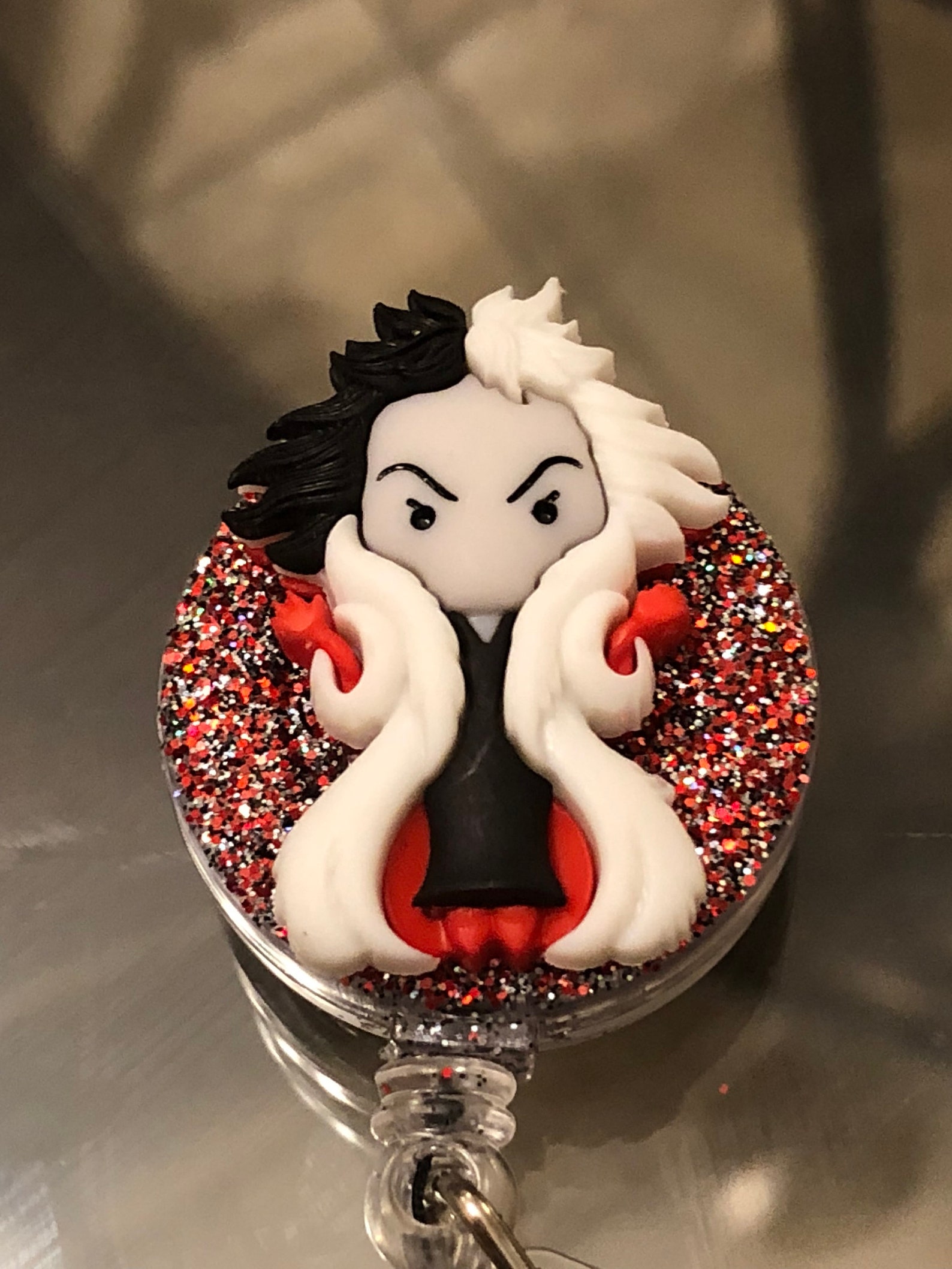 Villain Id Badge Holder With Retractable Reel With Clip On | Etsy