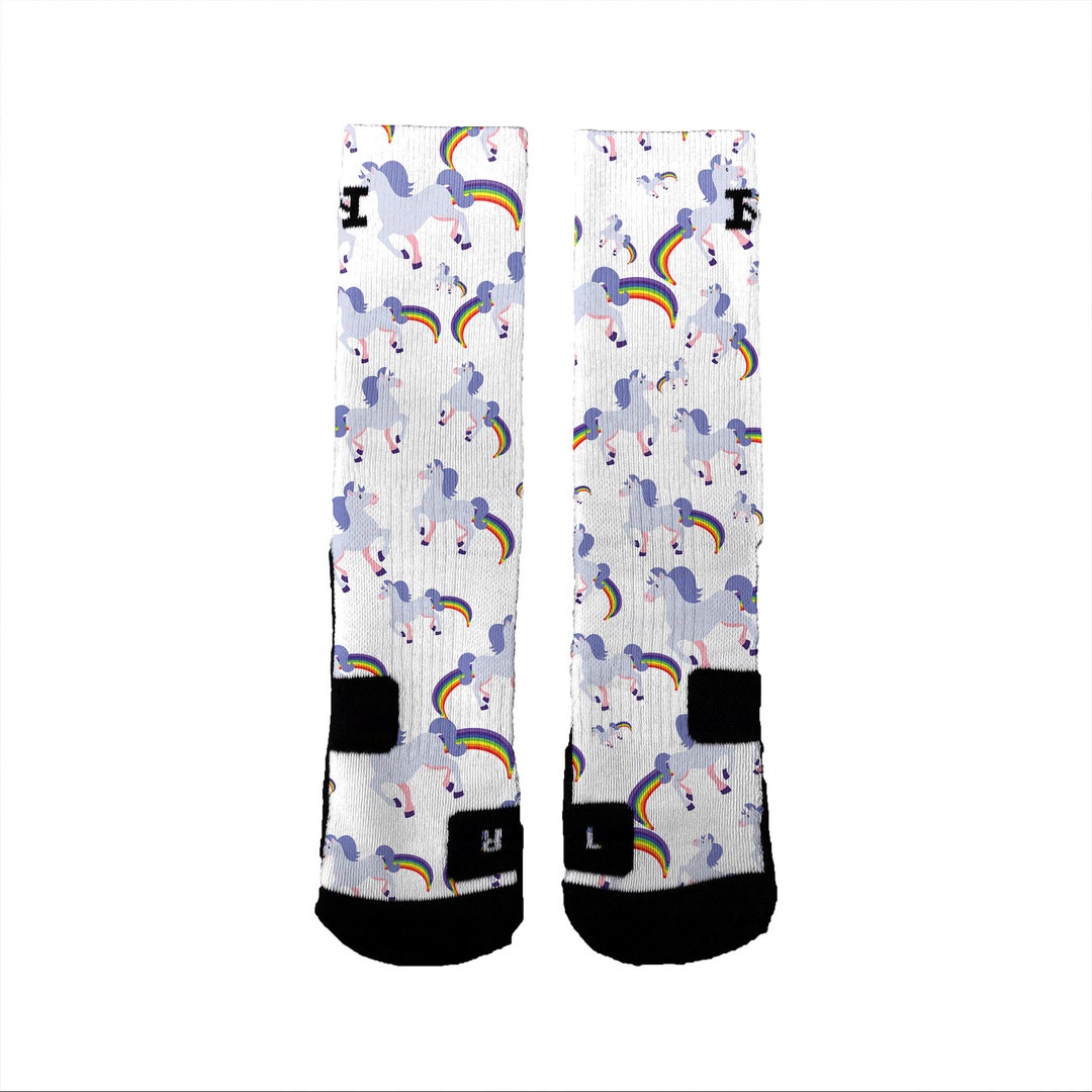 Rainbow Farting Unicorns Hoopswagg Customized Socks, All Shoe Sizes ...